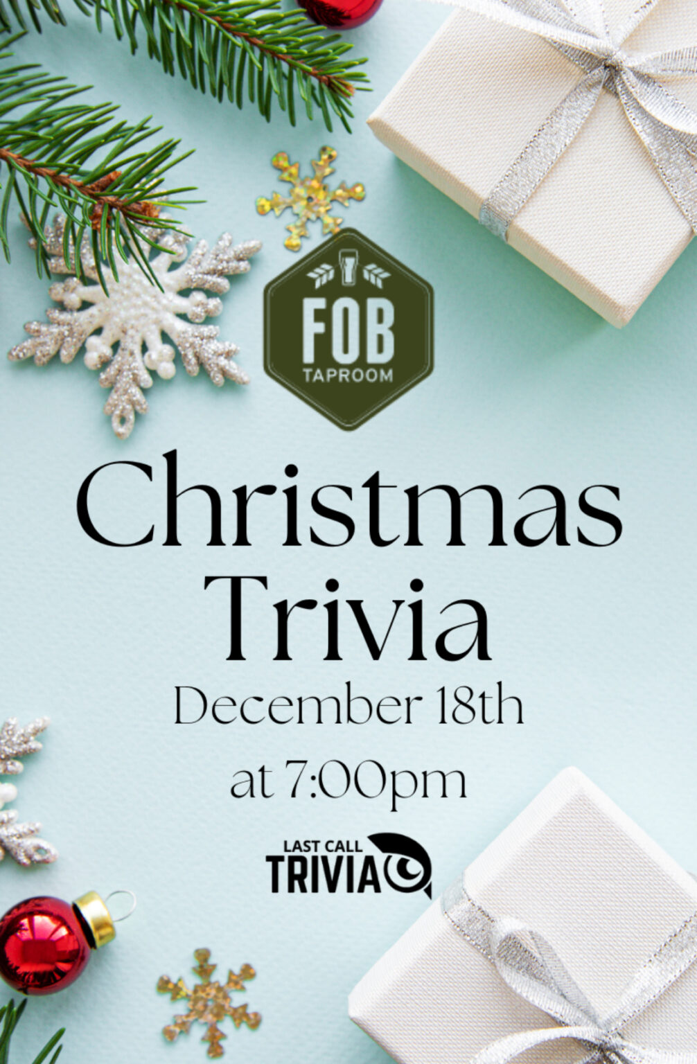 Holiday Trivia Night Returns! – FOB Taproom